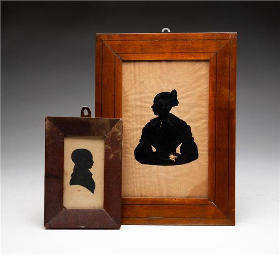 Hollow | TWO FRAMED HOLLOW CUT SILHOUETTES | MutualArt