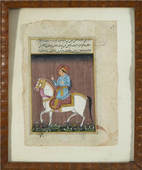 Mughal School | Dibujo colonial India Mughal tinta y acuarela de ...