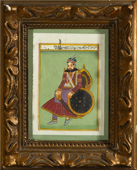 Mughal School | Dibujo colonial India Mughal tinta y acuarela de el ...