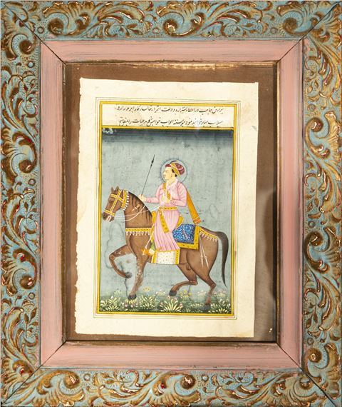 Mughal School | Dibujo tinta y acuarela Mughal colonial India oriental ...