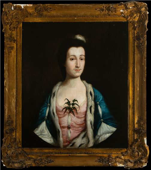 English School, 19th Century | Escuela Inglesa del siglo XIX-XX - Retrato de dama Mrs Marbow ...