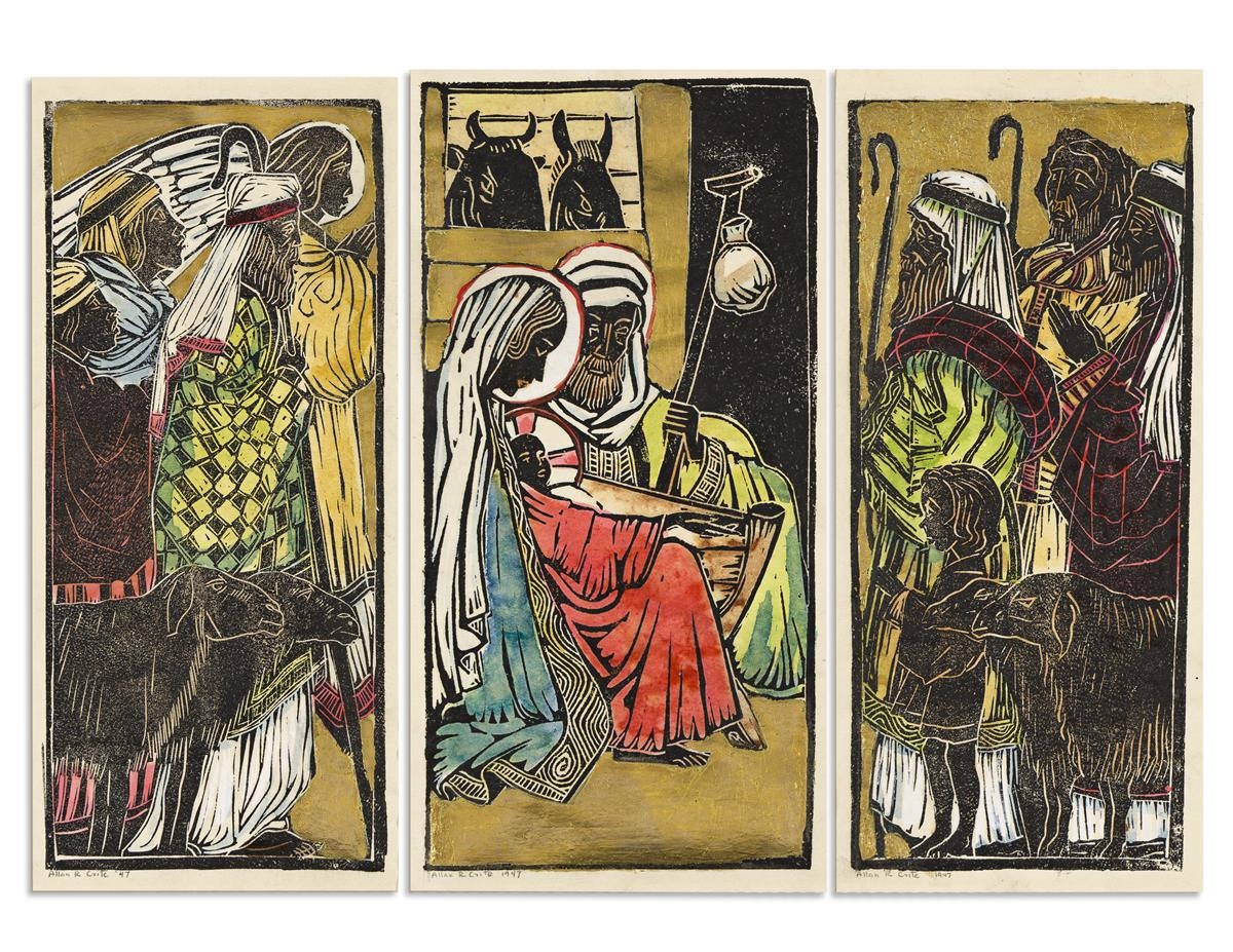 Allan Rohan Crite | Untitled (Nativity Triptych (1947) | MutualArt