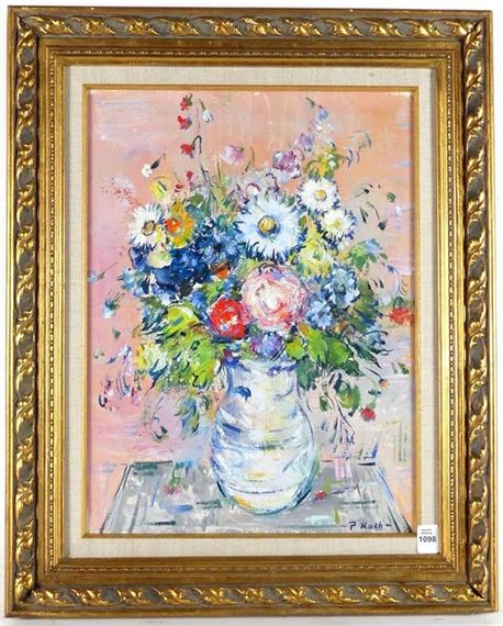P. Koch | A colourful still life oil on canvas | MutualArt