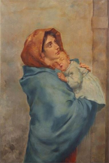 Roberto Ferruzzi | Madonna and Child (1091) | MutualArt