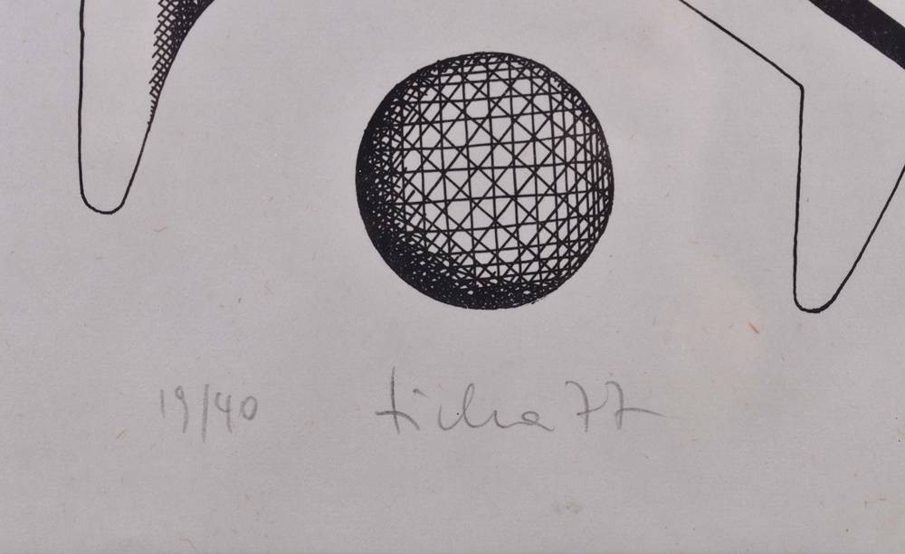 Hans Ticha | Ball player with 3 (77) | MutualArt