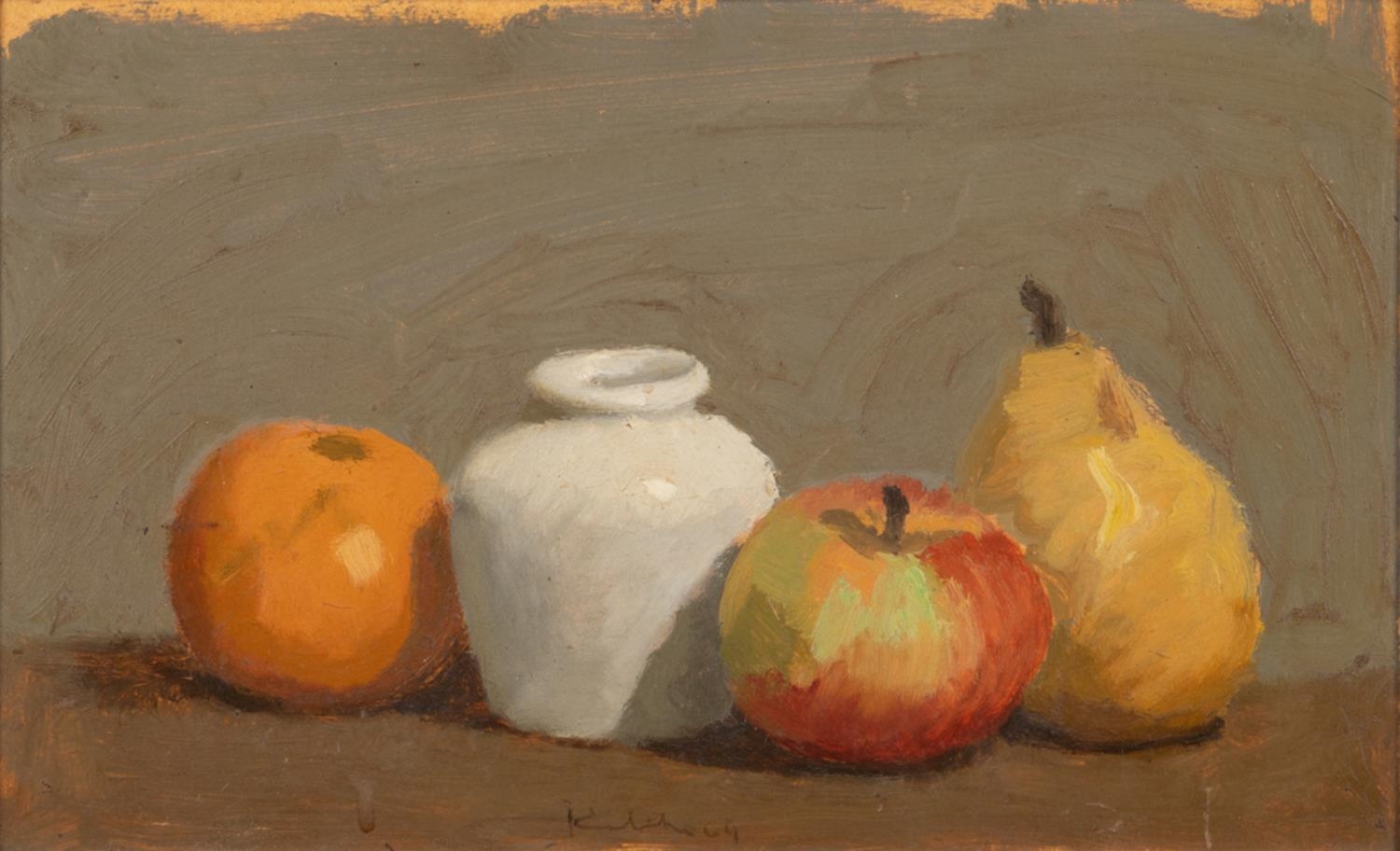 Robert Kulicke | Untitled - Still Life with Fruit and Jar - 1969, oil ...