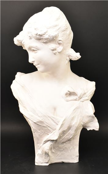 Alfred Jean Foretay | Bust sculpture of lady (20th Century) | MutualArt