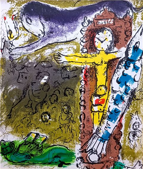 Marc Chagall | Le christ à l’horloge (Christus in der Pendeluhr) (1957 ...
