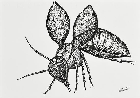 Danilo Marchi | Danilo Marchi APE BIONICA china su cartoncino Fabriano ...