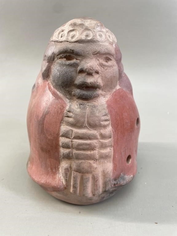 Chile | Amerindio signed Chile Pottery Figurine | MutualArt