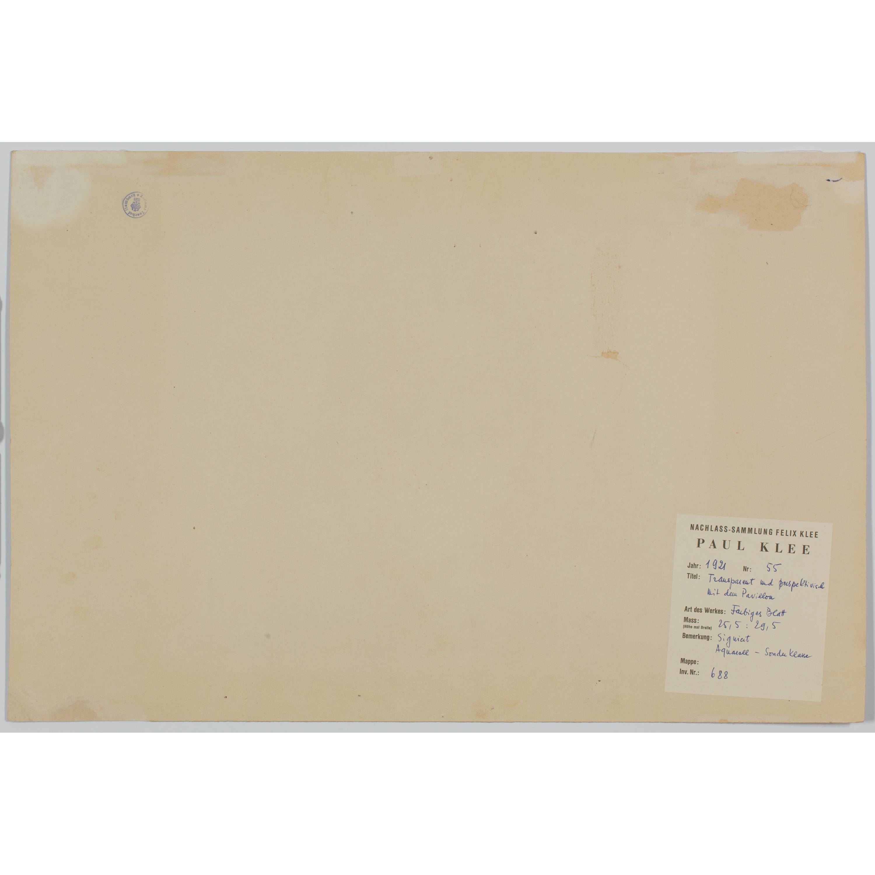 Paul Klee | Transparent-perspectivisch Transparent-perspectivisch (1921 ...