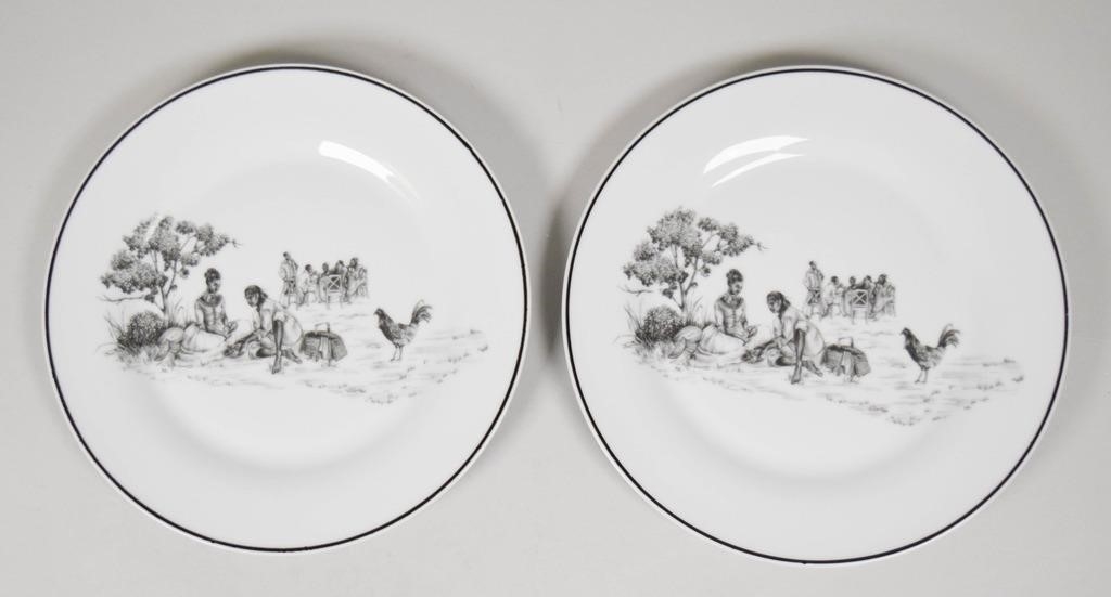 Sheila Bridges | 18 Sheila Bridges Harlem Toile de Jouy Plates | MutualArt