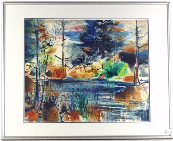 David Blackwood | Smiling Pool, Camp Hurontario (1965) | MutualArt