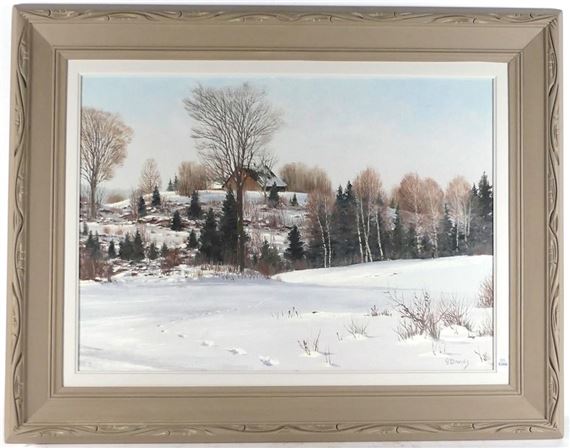 Ronald Davies | Untitled: Quebec Winter Scene | MutualArt
