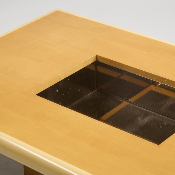 Jean-Claude Mahey | . Rectangular coffee table forming a bar in ...