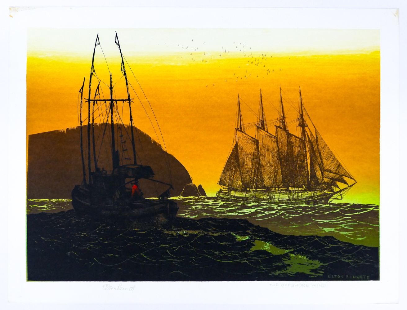 Elton Bennett | Elton Bennett ''The Offshore Wind'' Signed Serigraph ...