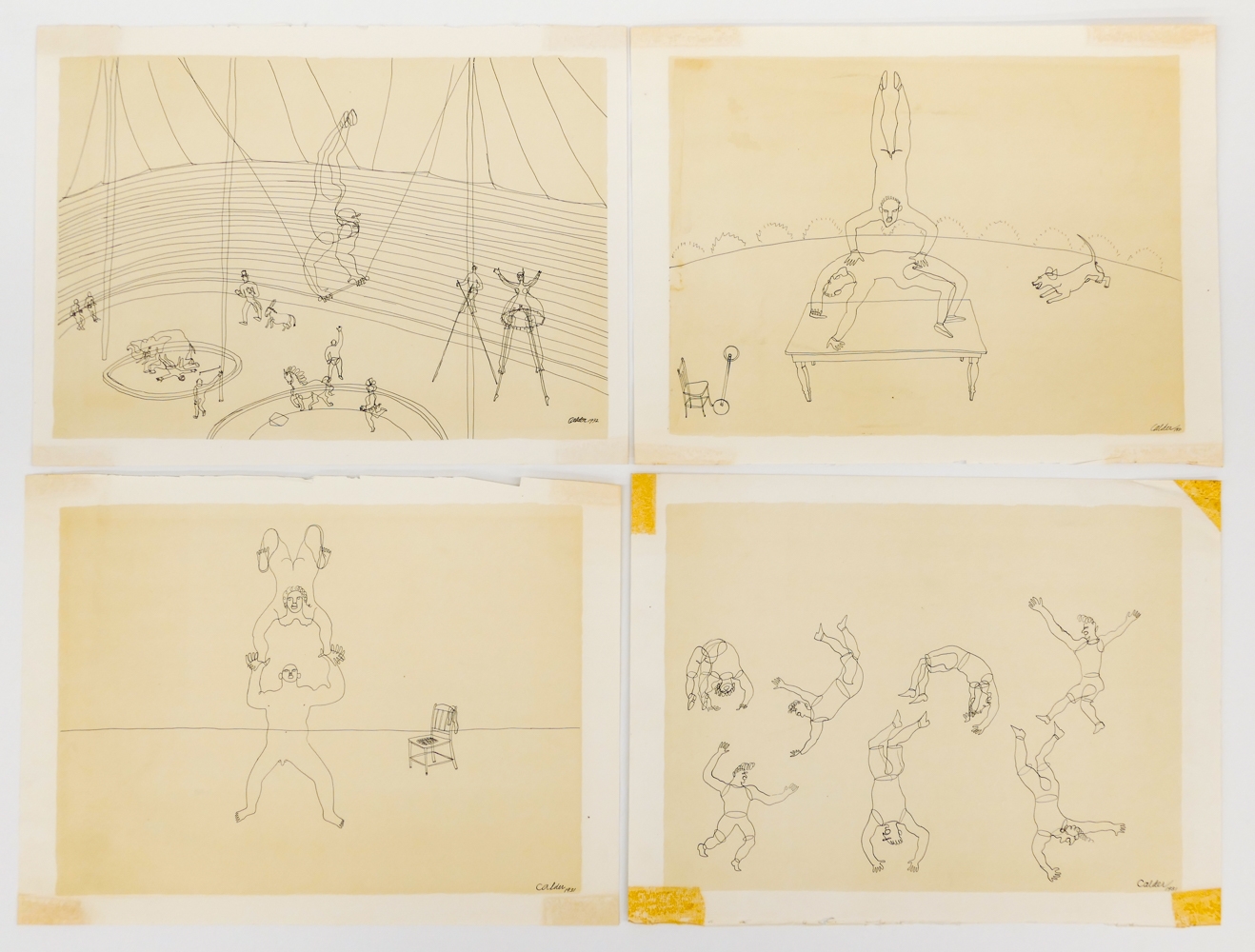 Alexander Calder | 4pc Alexander Calder Circus Series Double Sided ...