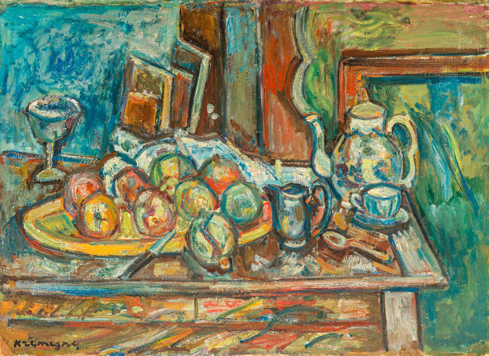 Pinchus Krémègne | PINCHUS KREMEGNE (1890-1981) Théière et fruits (1945 ...