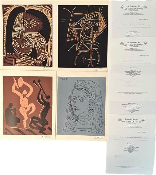 Pablo Picasso | Jacqueline; Mother and Child with dancer and flute ...