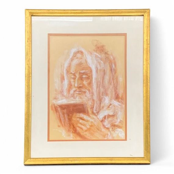 Monroe Deisman | Monroe Deisman Chalk Drawing, Portrait Of Man | MutualArt