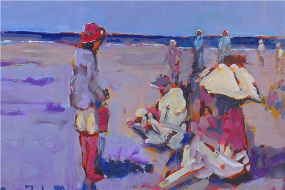 Ross Foster | figures on a beach | MutualArt