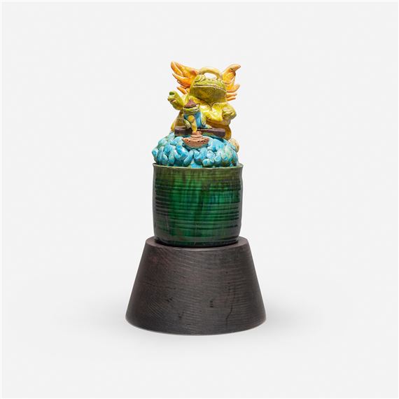 David Gilhooly | Guardian Frog covered jar (1969) | MutualArt