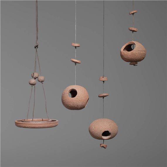 Stan Bitters | Collection of four birdhouses (Circa 1960) | MutualArt