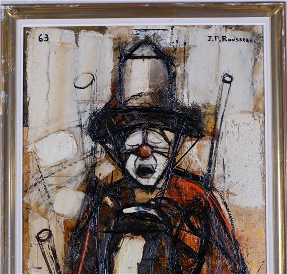 Jean-Pierre Rousseau | portrait of clown (1963) | MutualArt