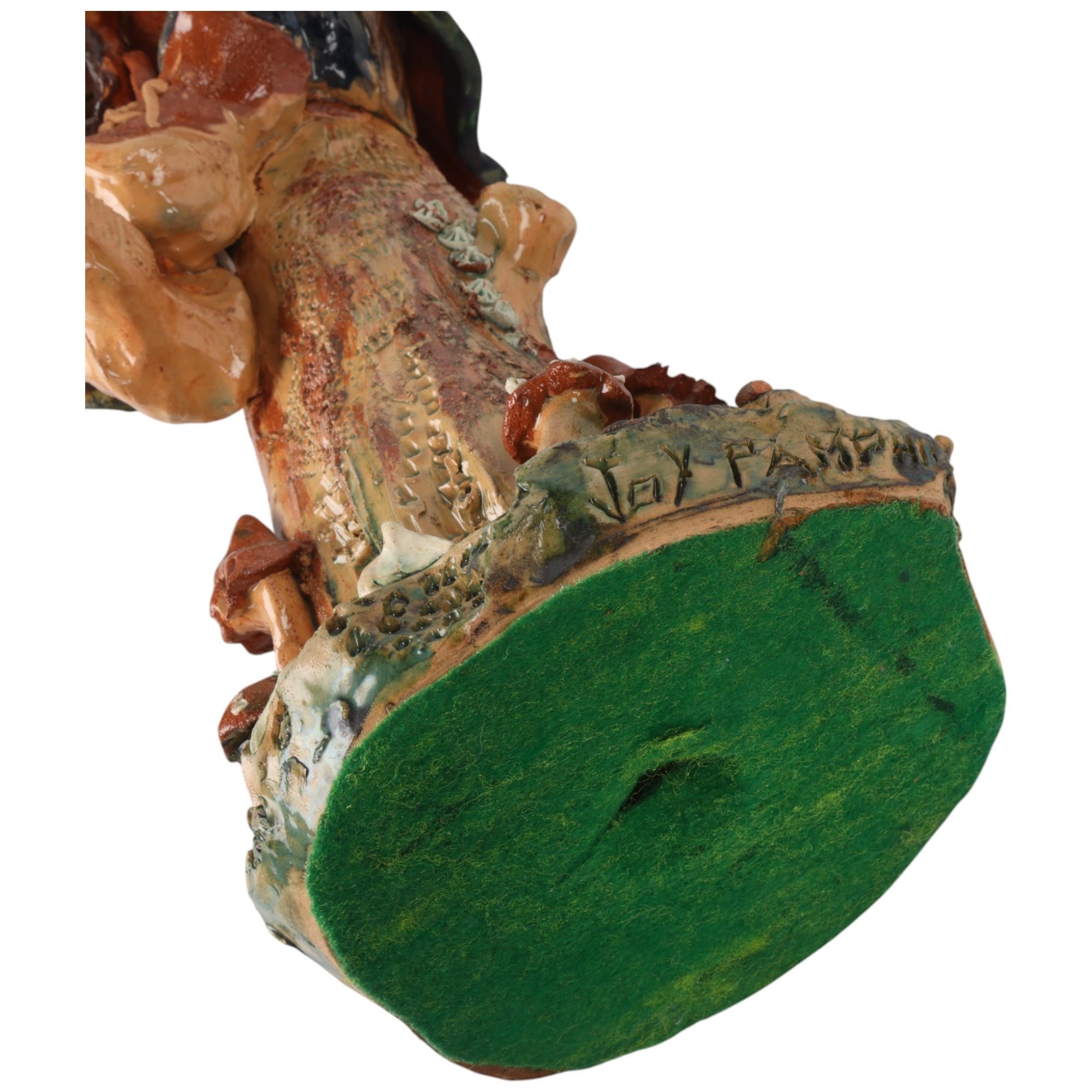 Joy Pamphilon | modelled seated on a tree stump | MutualArt
