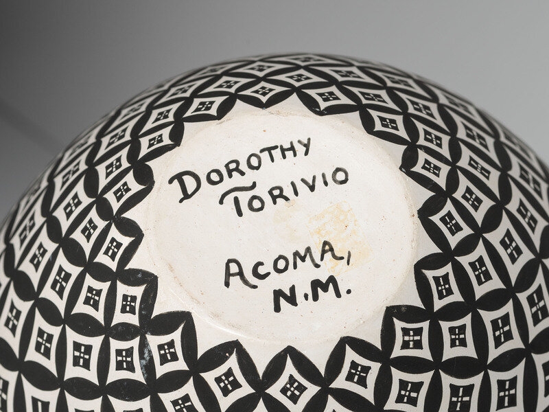 Dorothy Torivio | Op-Art Pottery Vase | MutualArt