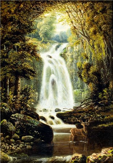 Edward Priestley | Waterfall Landscape | MutualArt