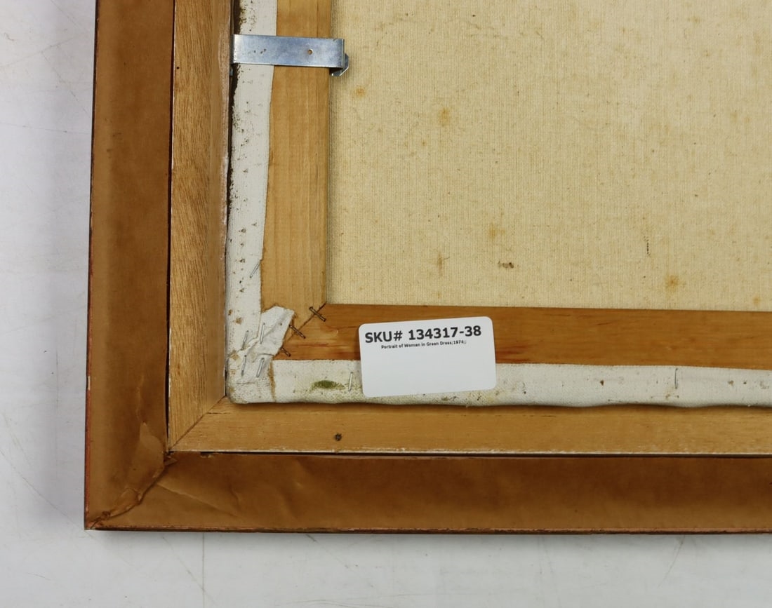 Donald Rust | Portrait of Woman in Green Dress (1974) | MutualArt