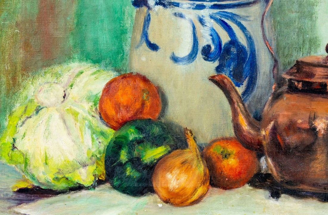 Ebba Thronsen | Still Life with Kettle and Vegetables | MutualArt