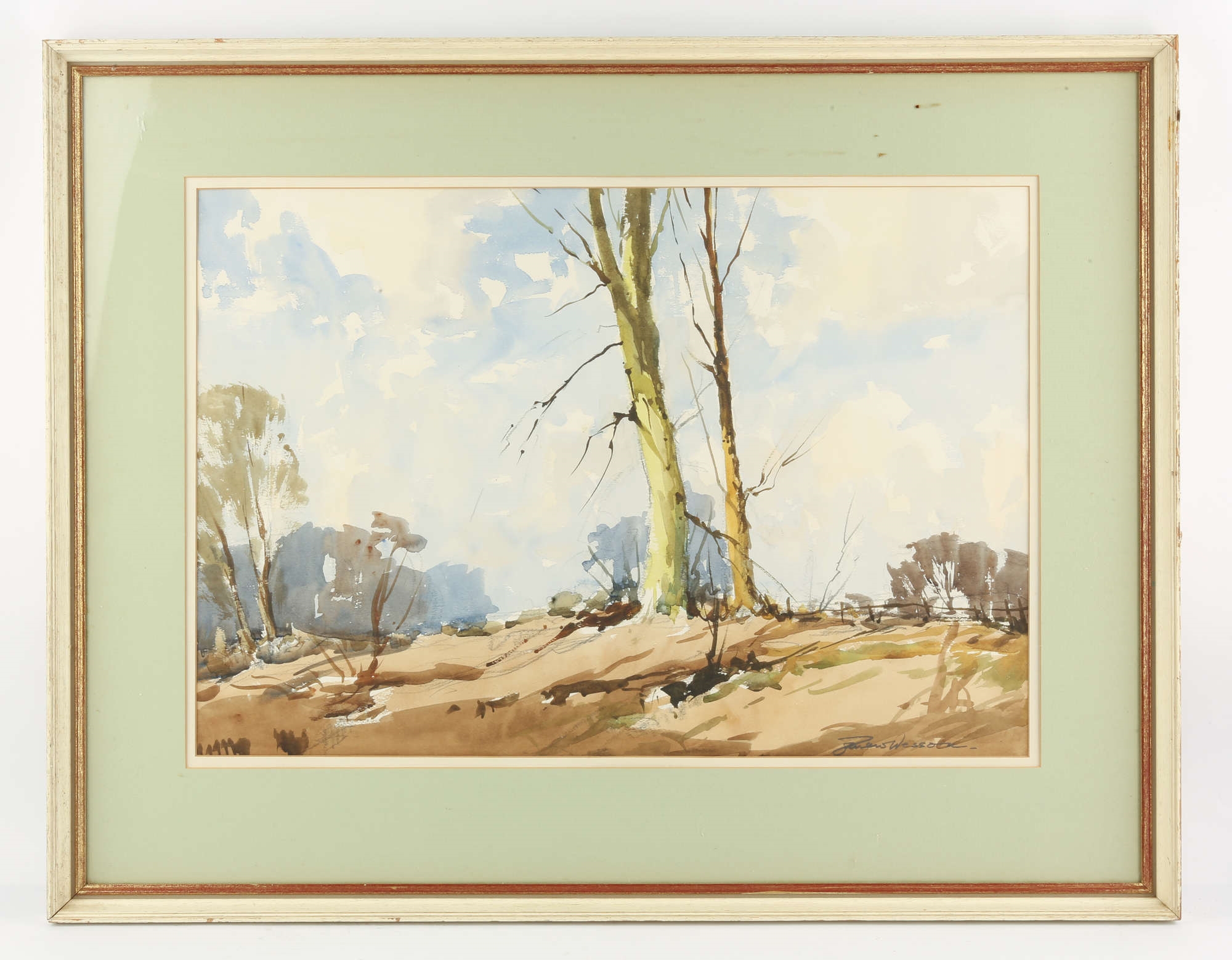 Edward Wesson | a landscape view with an extensive blue sky | MutualArt