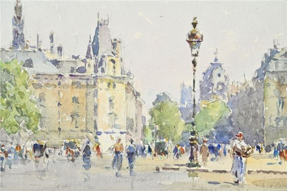 Casimir Raymond | Place Saint-Michel (1925) | MutualArt