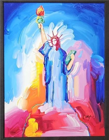 Peter Max | Signed Peter Max Statue of Liberty Serigraph New (2018 ...