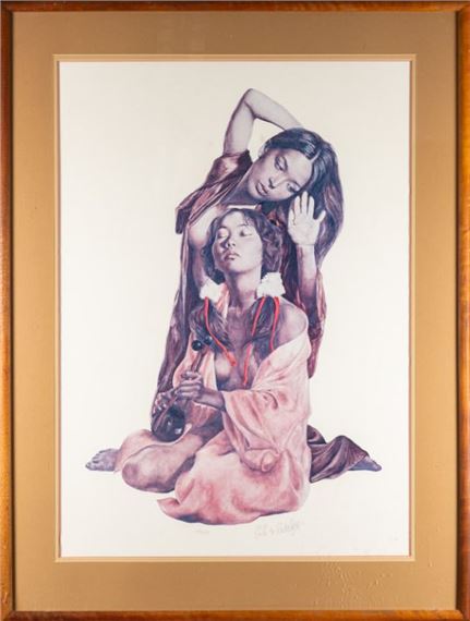 Popo And Ruby Lee | A Popo and Ruby Lee signed print | MutualArt