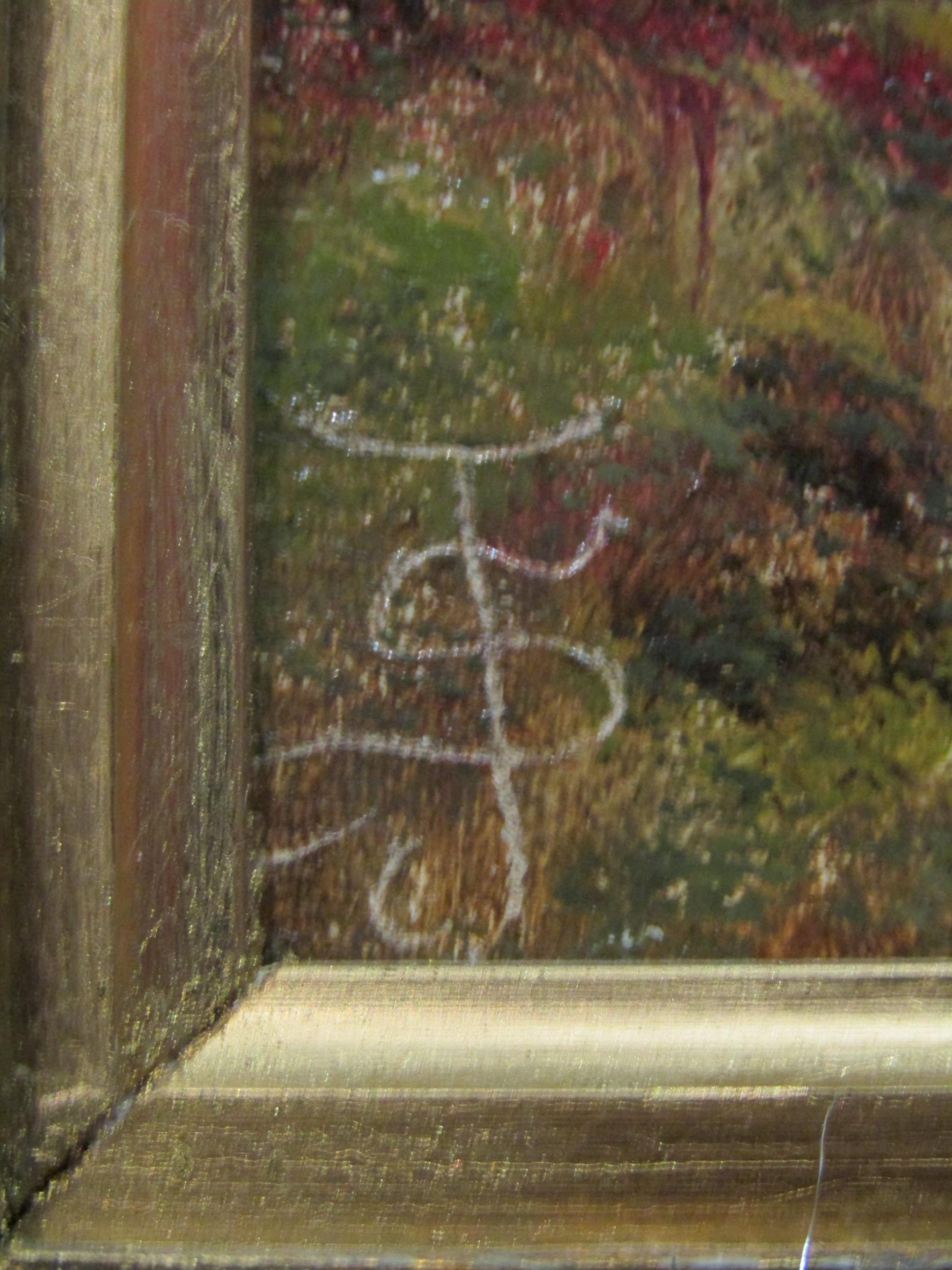 Johnson | JOHNSON: An oil on canvas depicting a rural river scene with ...