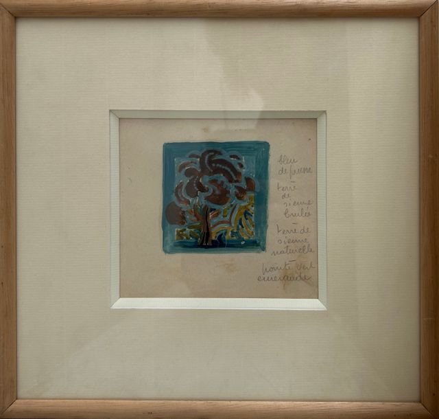 René Quibel | René Quibel Gouache sur papier, test de couleurs ...