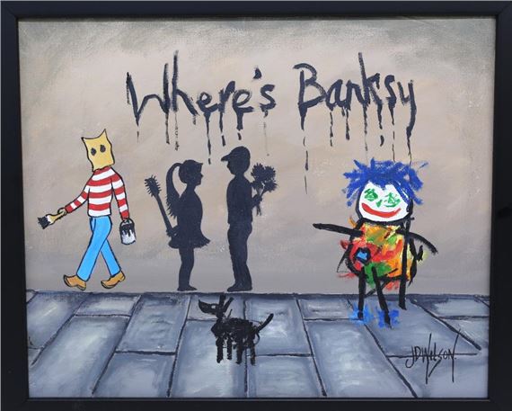 John D. Wilson | John D Wilson (b.1942; British); Where's Banksy ...