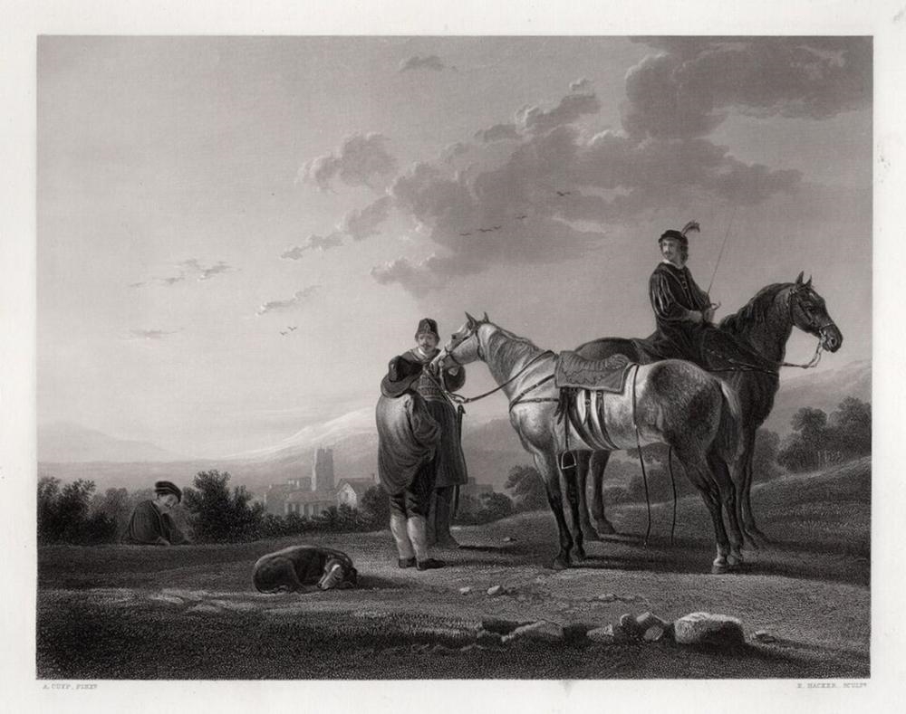 Aelbert Cuyp | Aelbert CUYP SIGNED 1800s Engraving The Cavalry & the ...