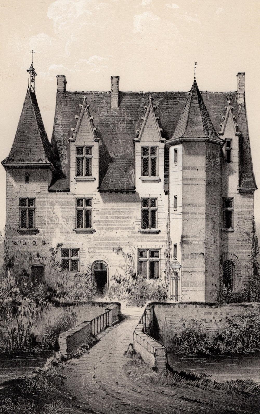 Victor Petit | Original 1800s V. PETIT SIGNED Lithograph MANOIR DE LA ...