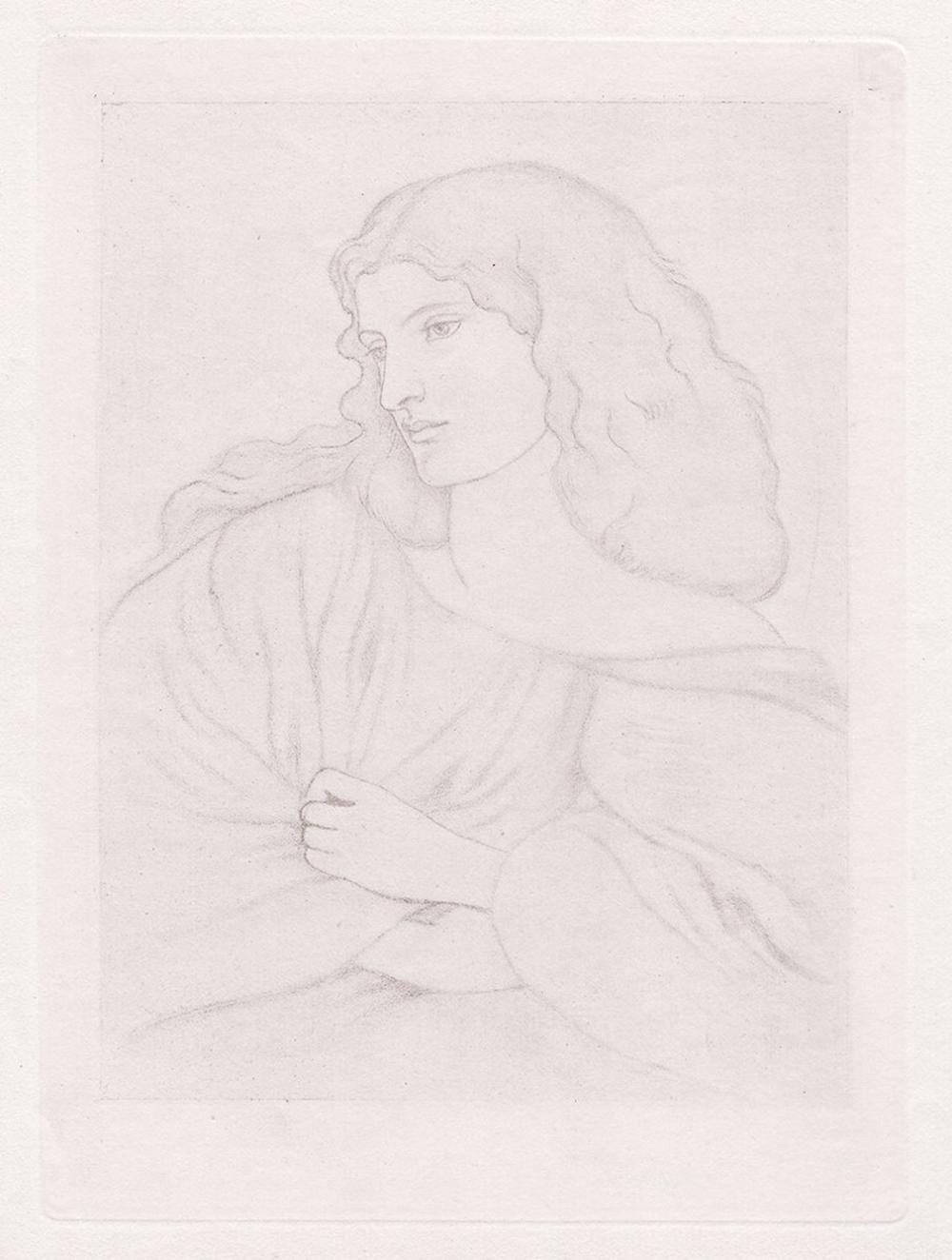 Dante Gabriel Rossetti | Dante Gabriel Rossetti A Study 1884 print ...