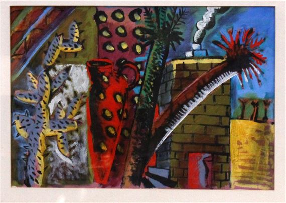 Andre Naude | STILL LIFE WITH CACTI AND VESSELS | MutualArt