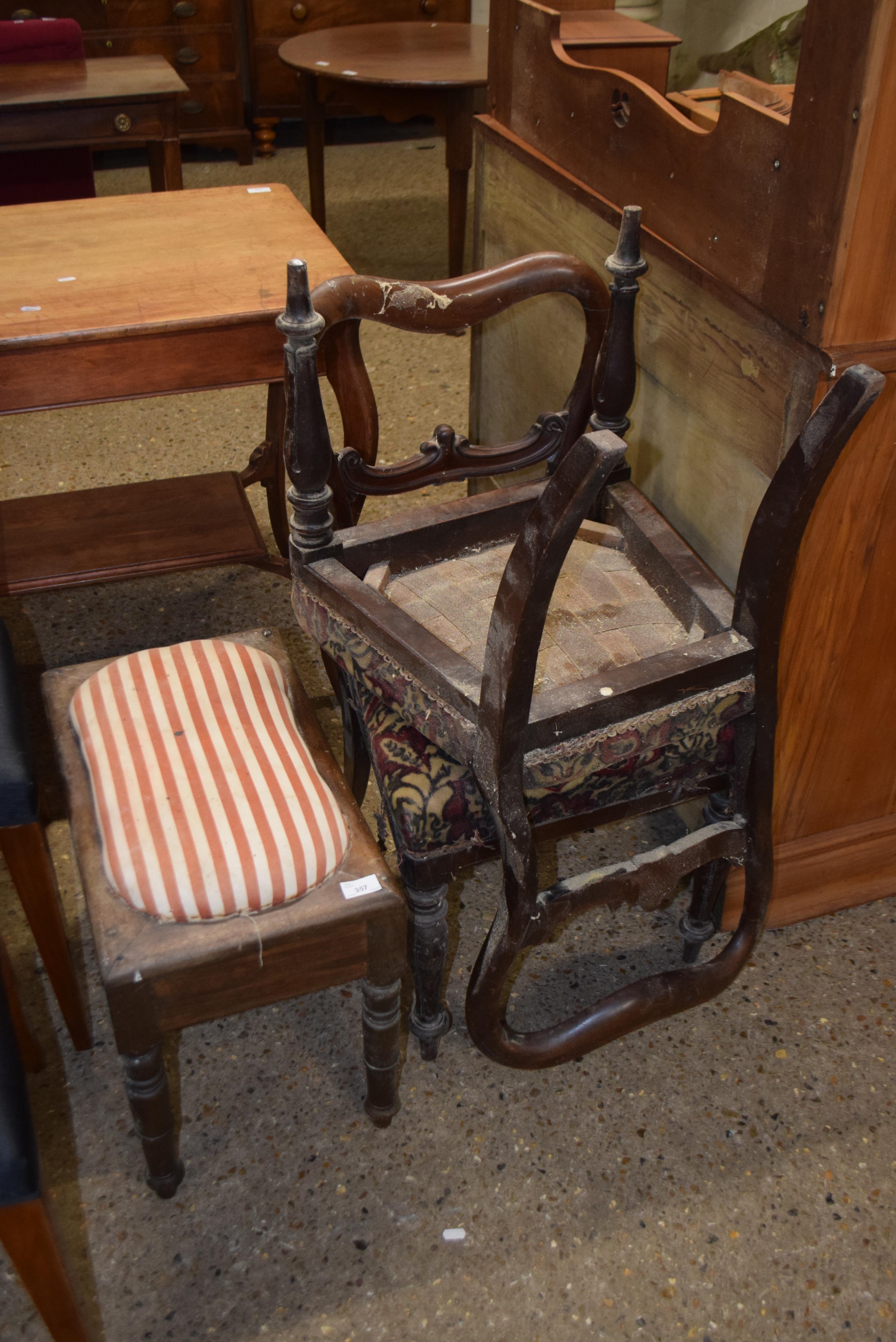 Bidet | Pair of Victorian balloon back dining chairs together with a ...