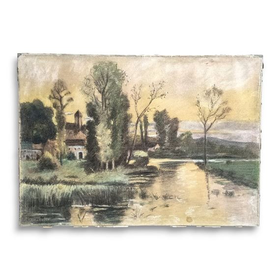 Pierre Ernest Prins | Paysage de la région de Saint Germain en Laye ...
