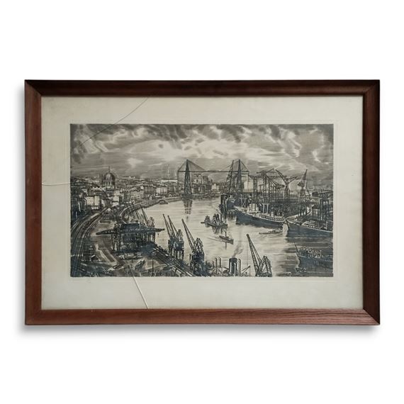 Albert Decaris | Le port de Nantes | MutualArt