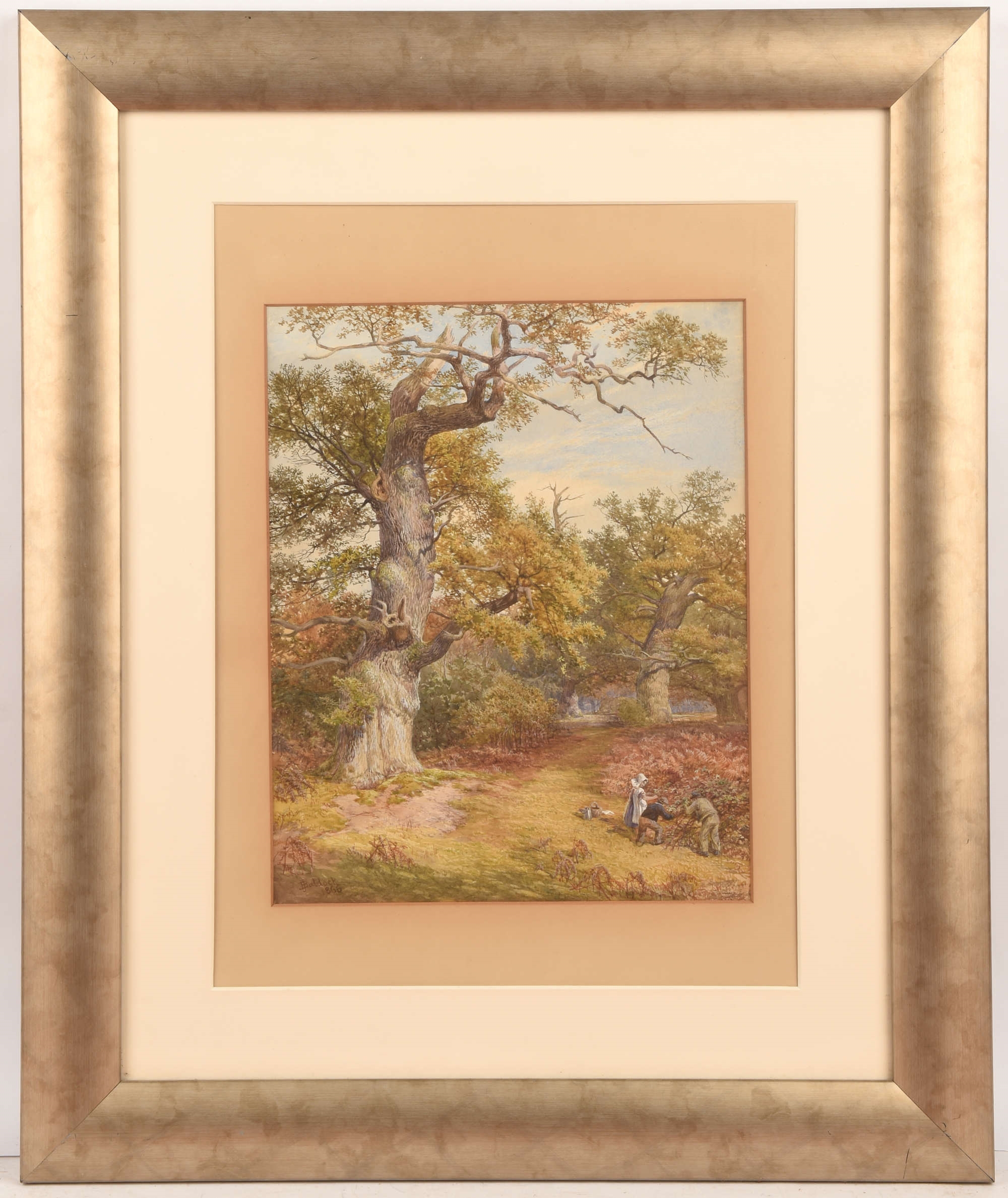 James Walsham Baldock | one of children picking berries (1866) | MutualArt