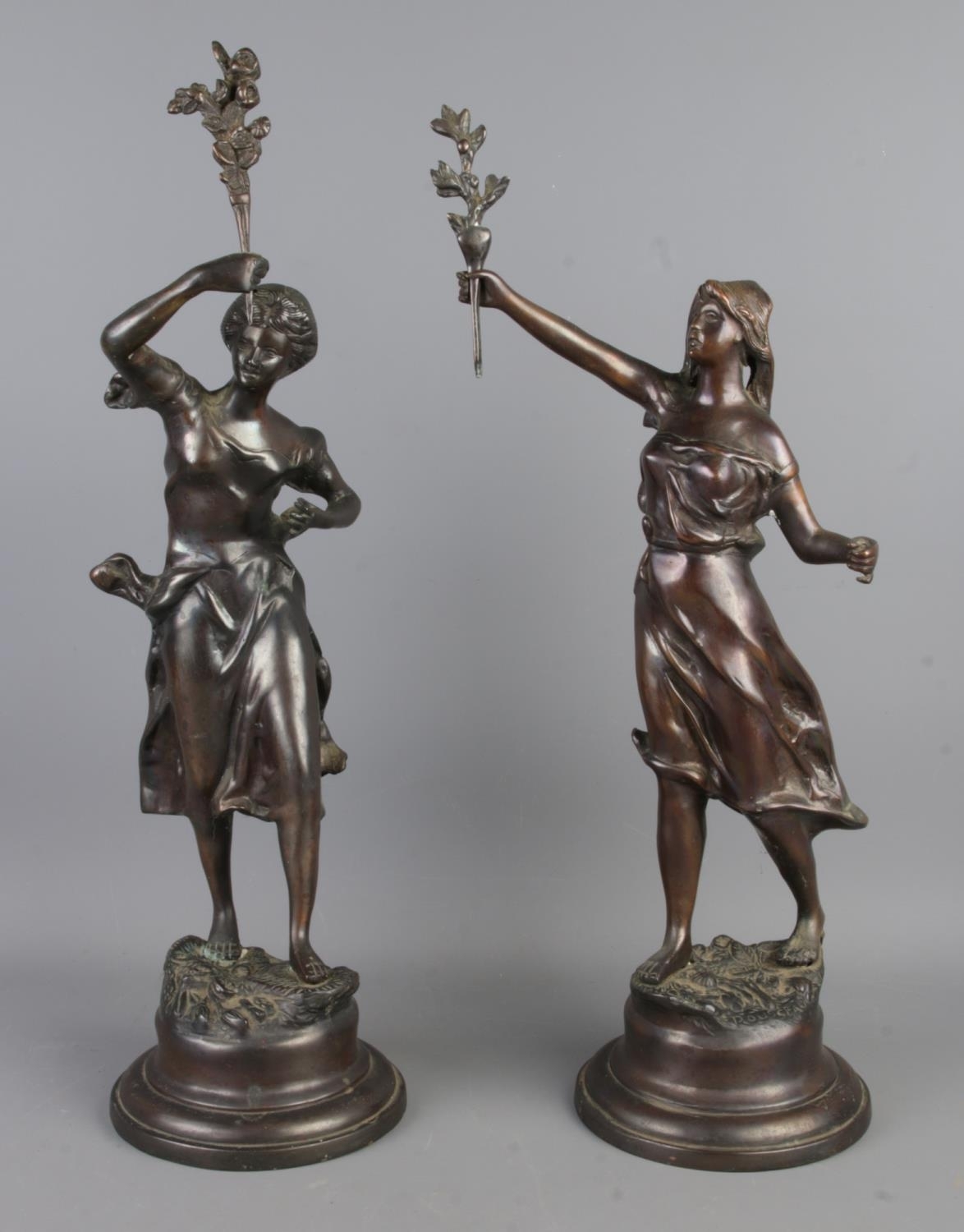 Victor Rousseau | two d s with lustre finish, depicting women in ...