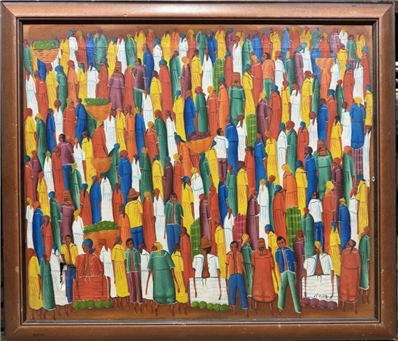 J. Pierre | Haitian oil on canvas signed J. Pierre | MutualArt